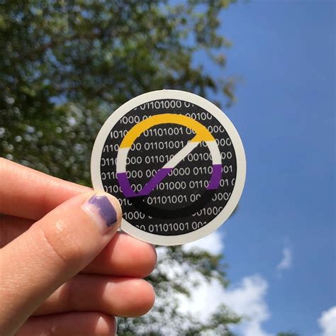 Subtle Non Binary Joke Sticker Non Binary Pride Sticker Etsy