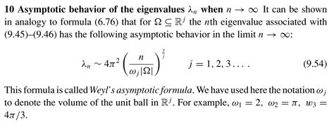 Ap Analysis Of Pdes Asymptotic Behavior Of The Dirichlet Laplacian Eigenvalues Mathoverflow