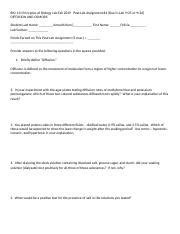 BIO 111 Principles Of Biology Lab Fall 2019 Post Lab Assignment 4 Docx