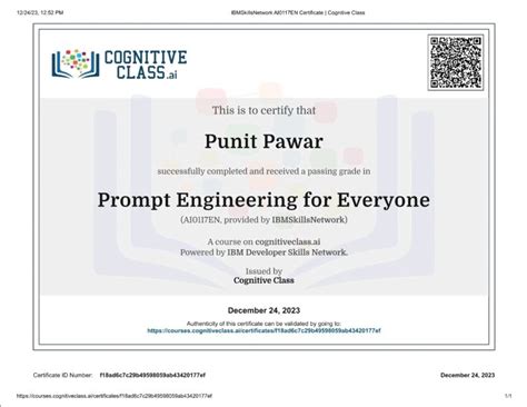 Ibm Ai Datascience Promptengineering Certificationjourney Punit