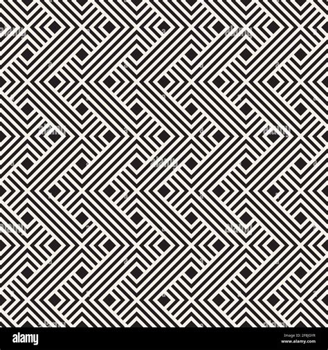 Vector Seamless Pattern Repeating Geometric Black And White Cross Lines Abstract Lattice