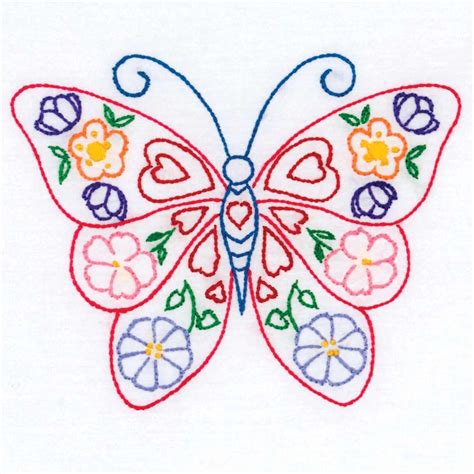 Colorful Butterfly 9 Quilt Blocks