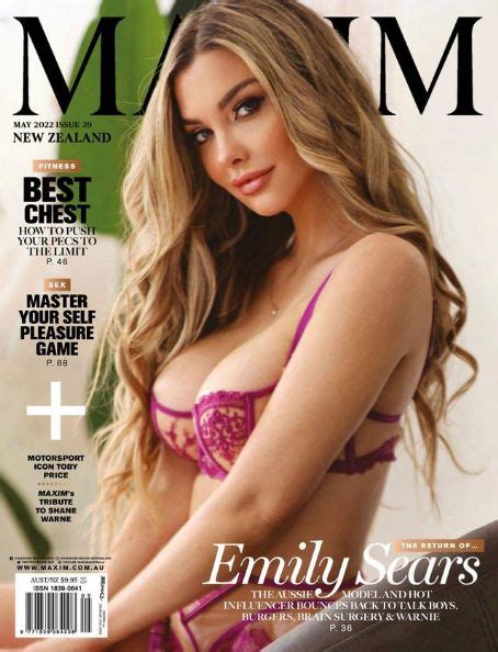 Emily Sears Maxim Magazine May 2022 Cover Photo New Zealand