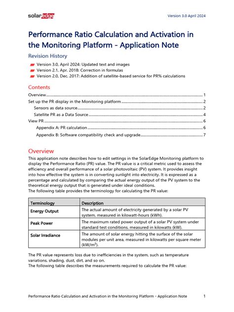 Monitoring Performance Ratio Calculation Pdf Photovoltaics Photovoltaic System