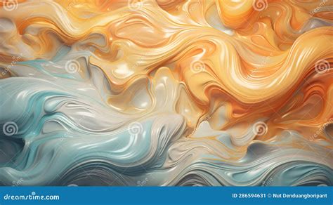 Elegant Fluid Dynamics Graceful Merging Of Liquid Elements Stock Illustration Illustration Of