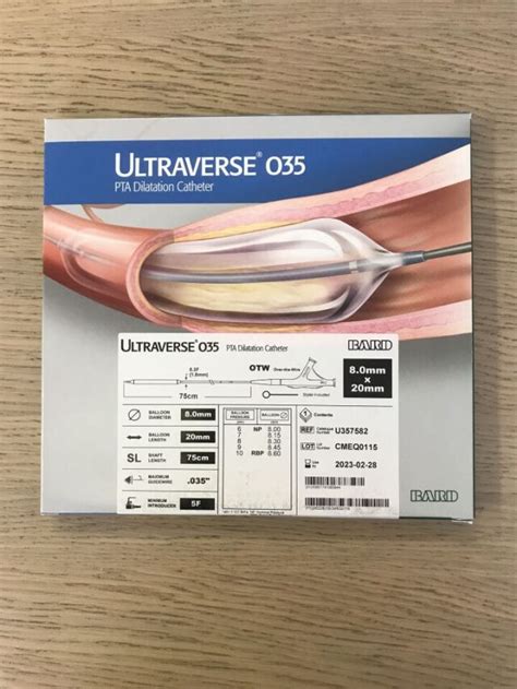 New Bard U357582 Ultraverse 035 Pta Dilatation Catheter Otw 5fx Disposables General For Sale