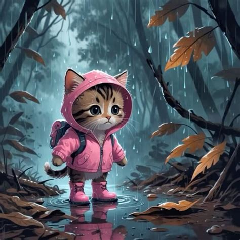 دختر مهربان گربه را نجات می دهد 🥹cute Cat Kitten Animation انیمیشن