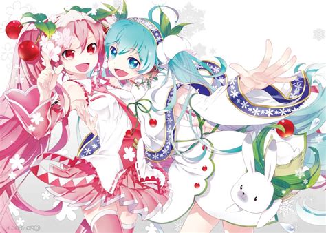 Anime Anime Girls Hatsune Miku Vocaloid Blue Hair Detached Sleeves