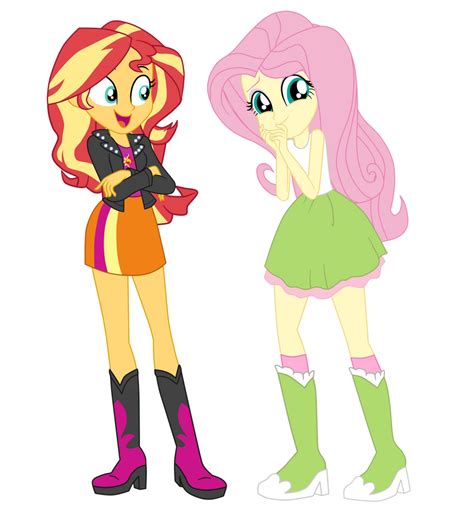 Sunset Shimmer Y Fluttershy Volviendose Amigas By Gmaplay On Deviantart