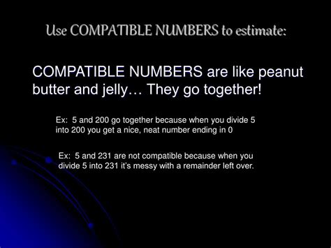 Ppt Estimating Quotients Using Compatible Numbers Powerpoint Presentation Id272396