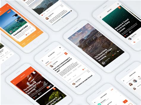 Social Mobile App Ui Kit By Hoangpts Thehungryjpeg