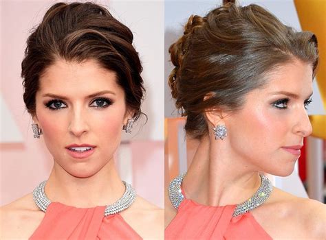 Anna Kendrick Updo Evening Hairstyles Celebrity Hairstyles Anna