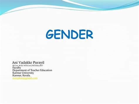 Sex And Gender Ppt