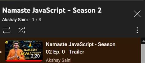 🚀 Completed Season 2 Of Namaste Javascript Vipin Mathpal