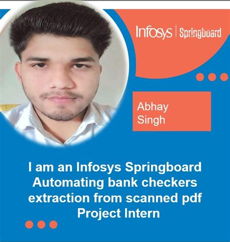 Abhay Singh On Linkedin Internship Infosysspringboard Automation Dataextraction Techinnovation