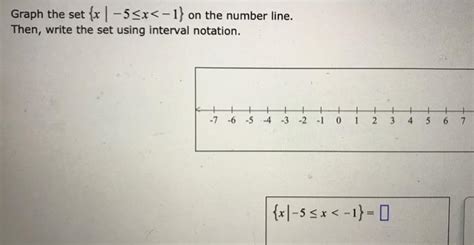 Solved Graph The Set X 1 5 Chegg Com