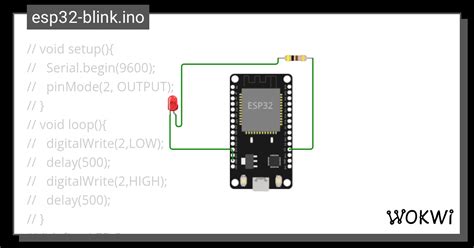 Esp32 Blink Wokwi Esp32 Stm32 Arduino Simulator
