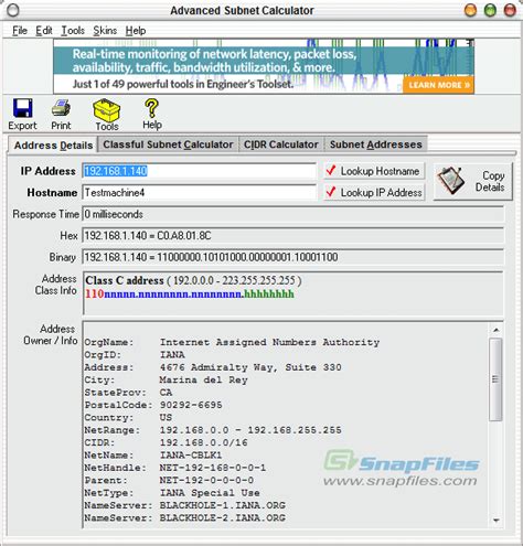 Solarwinds Advanced Subnet Calculator Screenshot And Download At