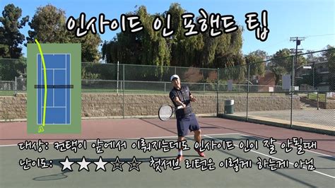 하늘쌤테니스꿀팁 제130편 포핸드 인사이드 인 꿀팁 Youtube