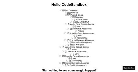 React Folder Tree Examples Codesandbox