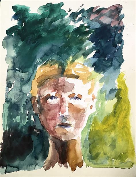 Abstract Watercolor Portrait Painting