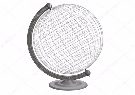 Globe With Grid Stock Photo Jonaswolff 34769287