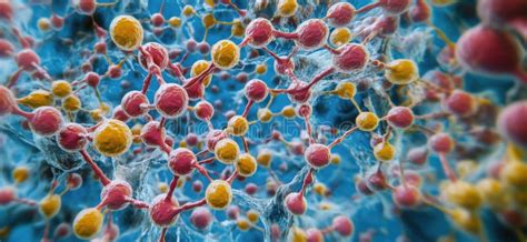 Molecular Structure Visualization Colorful Representation Of Atoms And