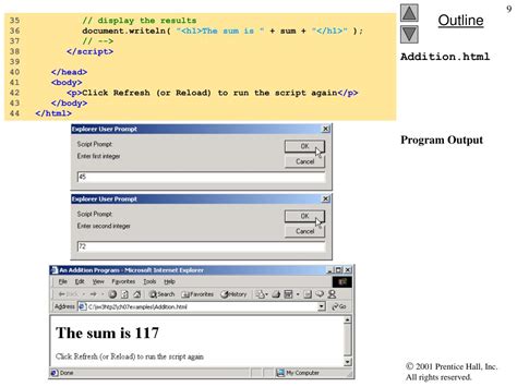 ppt chapter 7 javascript introduction to scripting powerpoint presentation id 6006267
