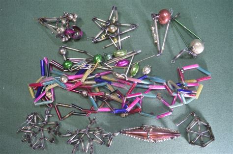 Купить Елочные новогодние стеклянные игрушки. Стеклярус. Стекло ...