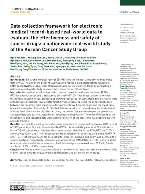 Pdf Data Collection Framework For Electronic Medical Record Based Real World Data To Evaluate