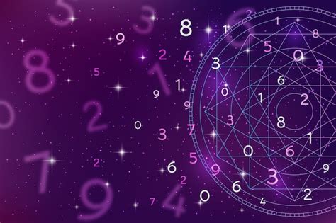 Free Vector Gradient Numerology Background