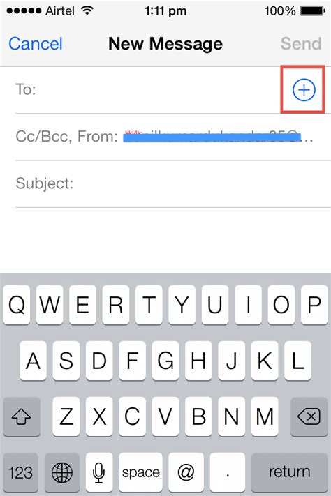 iphone is it possible to add email selection button in default