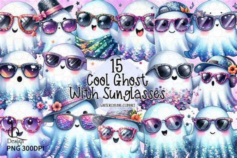Cool Ghost With Sunglasses Clipart Png Graphic By Lq Design · Creative