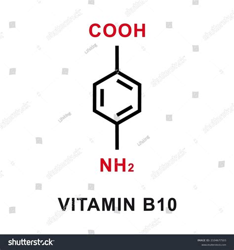 Vitamin B10 Chemical Formula Vitamin B10 Stock Vector Royalty Free 2104677503 Shutterstock
