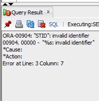 ORA 00904 Invalid Identifier Solution Database Star