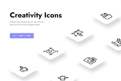 Иконки творчества Значки Включая значок и идея Envato Elements