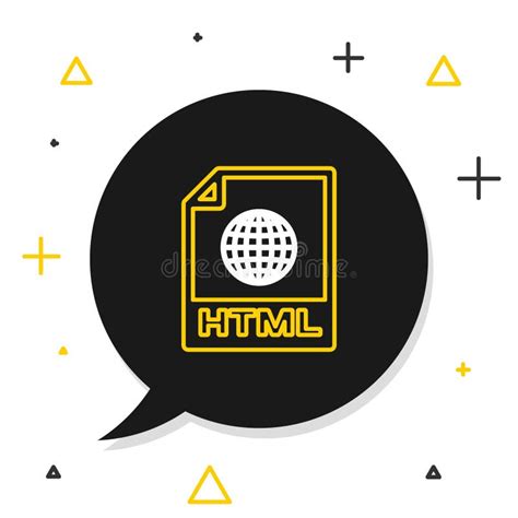 line html file document download html button icon isolated on white