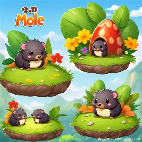 2d Cartoon Mole Game Design Stable Diffusion Online 2d Cartoon Mole Game Design Stable Diffusion Online