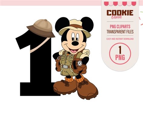 Mickey Mouse Number 1 Clipart