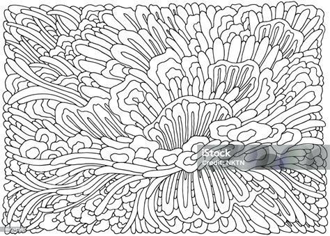 추상 파 배경입니다 흑인과 백인 낙서 벡터 일러스트입니다 성인과 더 오래 된 아이 들을 위한 색칠 공부 책입니다 착 색 페이지입니다 윤곽을 그리기 검은색에 대한 스톡 벡터