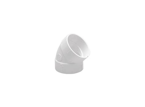 45 Degree Pvc Central Vac Coupling White