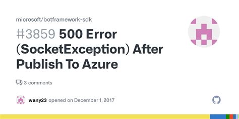 500 Error Socketexception After Publish To Azure · Issue 3859