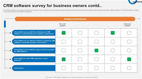 Crm Software Survey For Business Owners Survey Ss Ppt Template