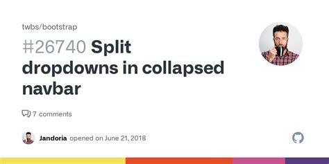 Split Dropdowns In Collapsed Navbar · Issue 26740 · Twbsbootstrap