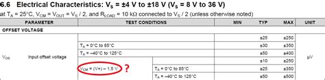 Operational Amplifier Opamp Input Offset Voltage Common Mode Electrical Engineering Stack