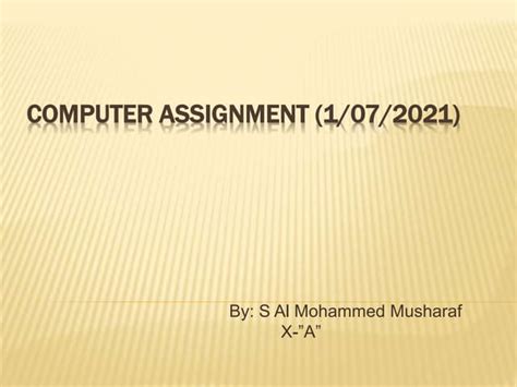 Computer Assignment 01072021pptx