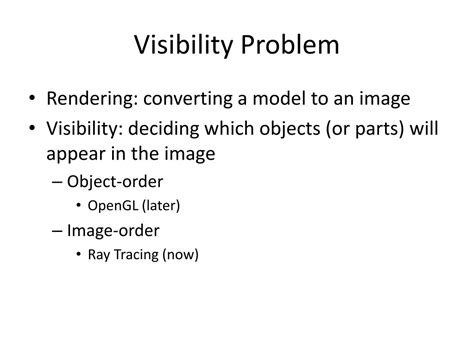 Ppt Basic Ray Tracing Powerpoint Presentation Free Download Id1523258
