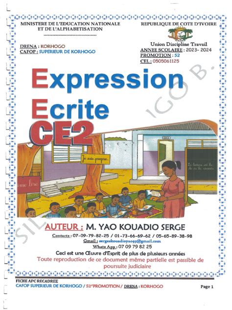 Expression Ecrite Ce2 2 Pdf