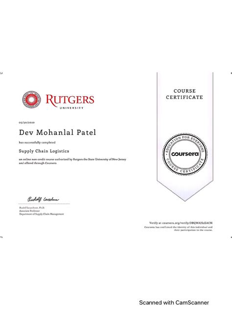 Coursera Certificates Pdf