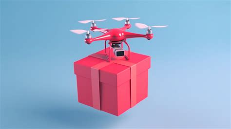 3d 렌더링에서 날아다니는 선물 상자를 들고 있는 드론 드론 배달 소포 배달 상자 배경 일러스트 및 사진 무료 다운로드 Pngtree